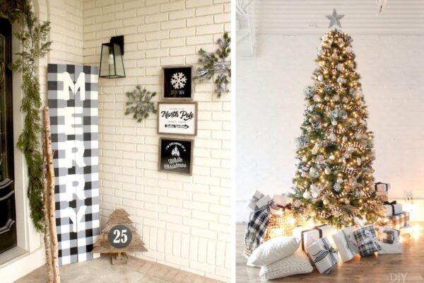 FARMHOUSE STYLE BUFFALO CHECK CHRISTMAS DECOR IDEAS