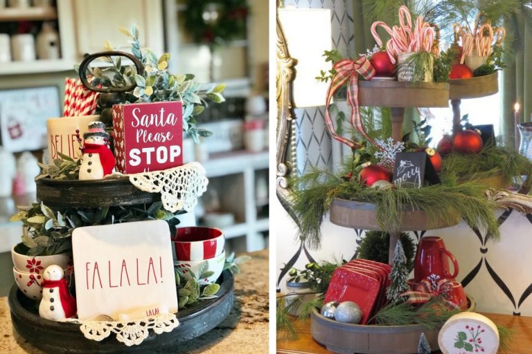 CHRISTMAS TIERED TRAY DECOR IDEAS FOR A JOLLY HOLIDAY