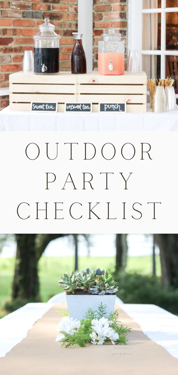 Event Planning Checklist for a Successful Outdoor Party Part Two