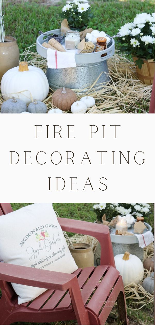Outdoor Fall Decor Ideas for your Fire Pit Area plus Some S'mores