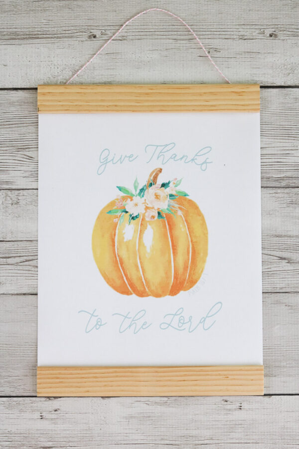 FREE FALL PUMPKIN PRINTABLE AND DIY WALL HANGING