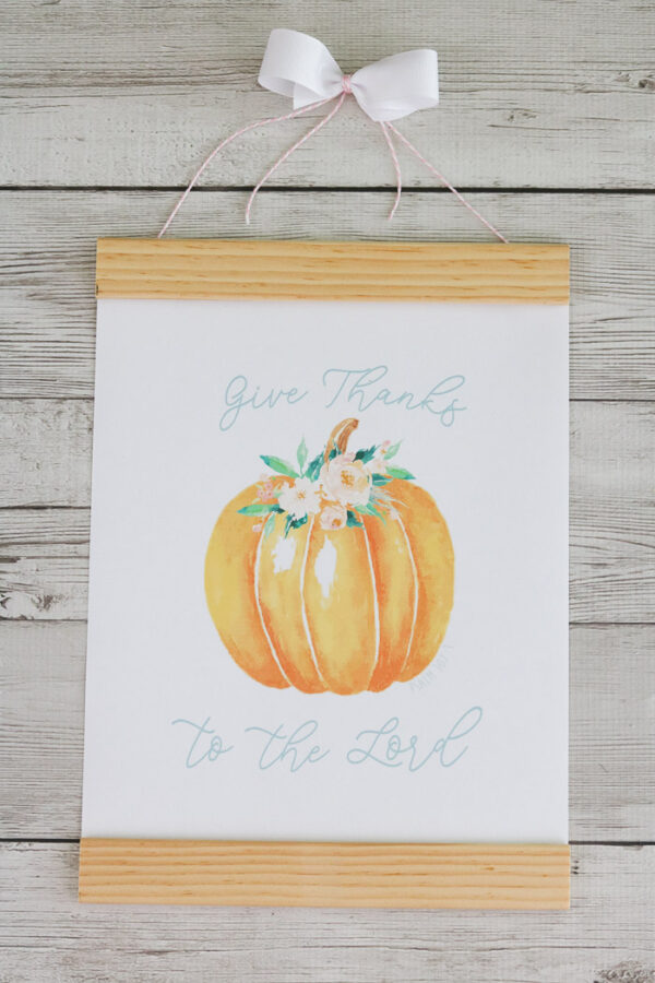 FREE FALL PUMPKIN PRINTABLE AND DIY WALL HANGING