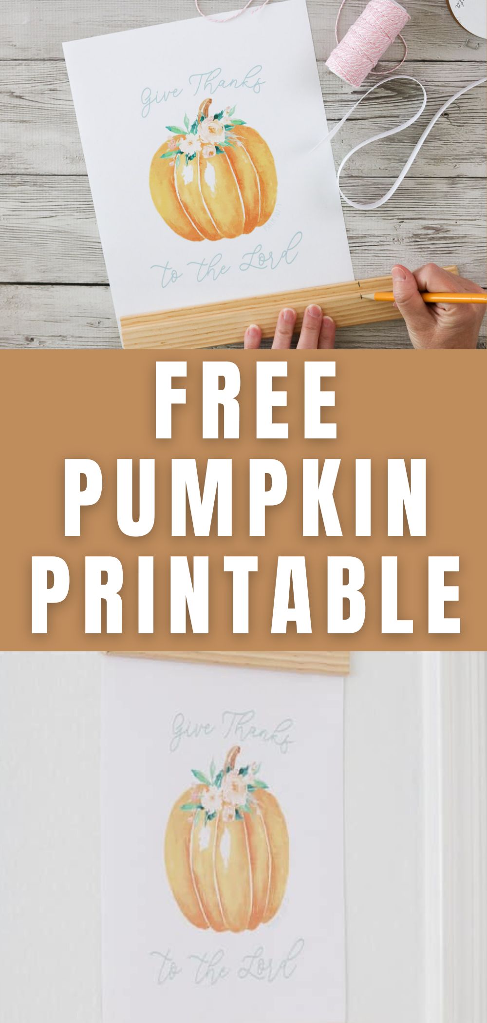 FREE FALL PUMPKIN PRINTABLE AND DIY WALL HANGING