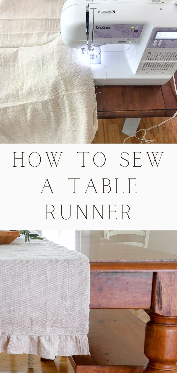 Easy Sew Drop Cloth Table Runner