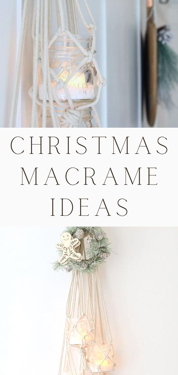 Easy Beautiful Macrame Christmas Decor with Mason Jar