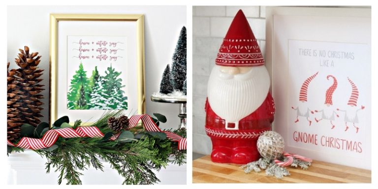 CHRISTMAS PRINTABLE DECOR THATS FREE AND FESTIVE