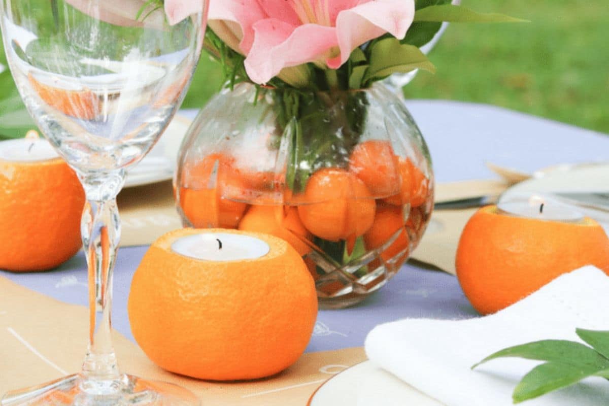 HOW TO MAKE A CANDLE FROM AN ORANGE THE EASY WAY