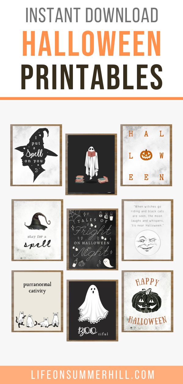 32 PRINTABLE HALLOWEEN DECORATIONS