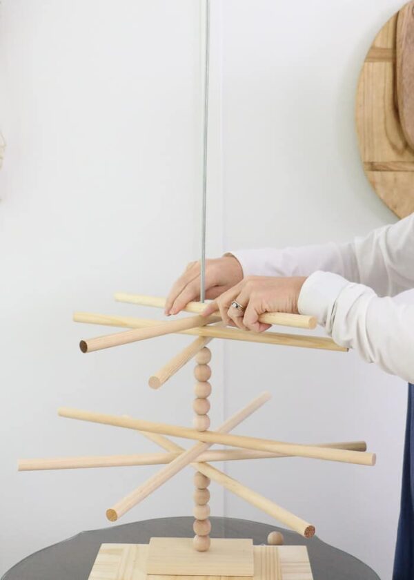 HOW TO MAKE A SIMPLE WOODEN DOWEL CHRISTMAS TREE