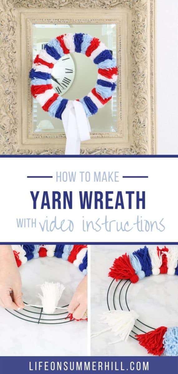 DIY YARN WREATH FOR ANY SEASON OR HOLIDAY