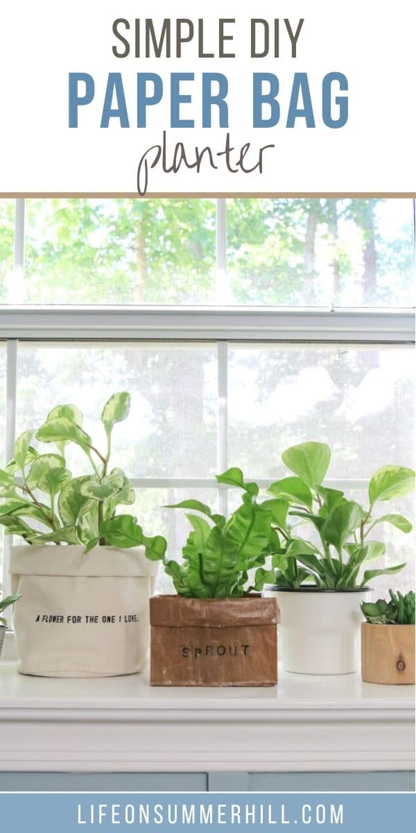 SIMPLE DIY PAPER BAG PLANTER LIFE ON SUMMERHILL