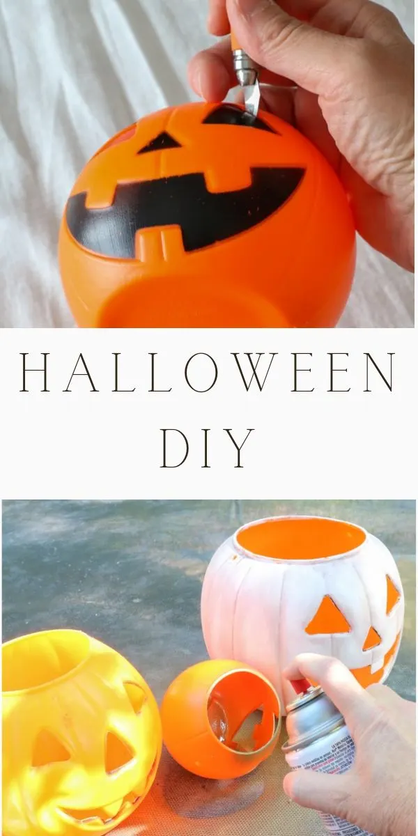 DIY Dollar Store Halloween Decoration (Painted Jack o Lanterns)