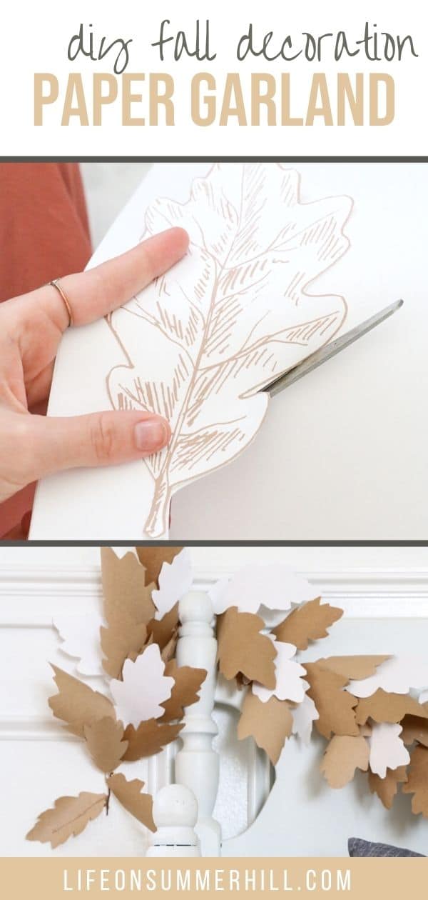 DIY Fall Paper Decoration Leaf Garland LIFE ON SUMMERHILL