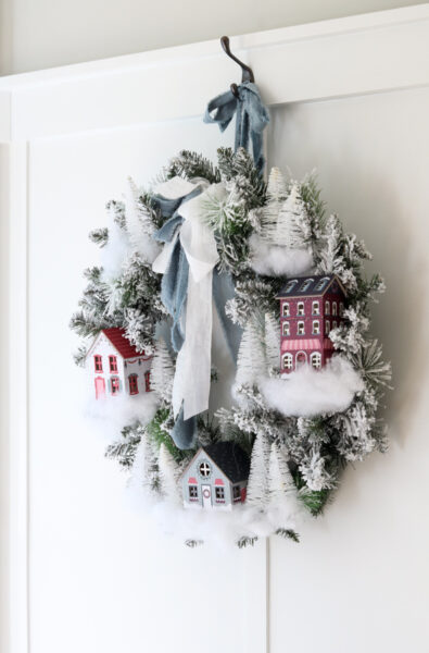 How to Make a Christmas Village Wreath