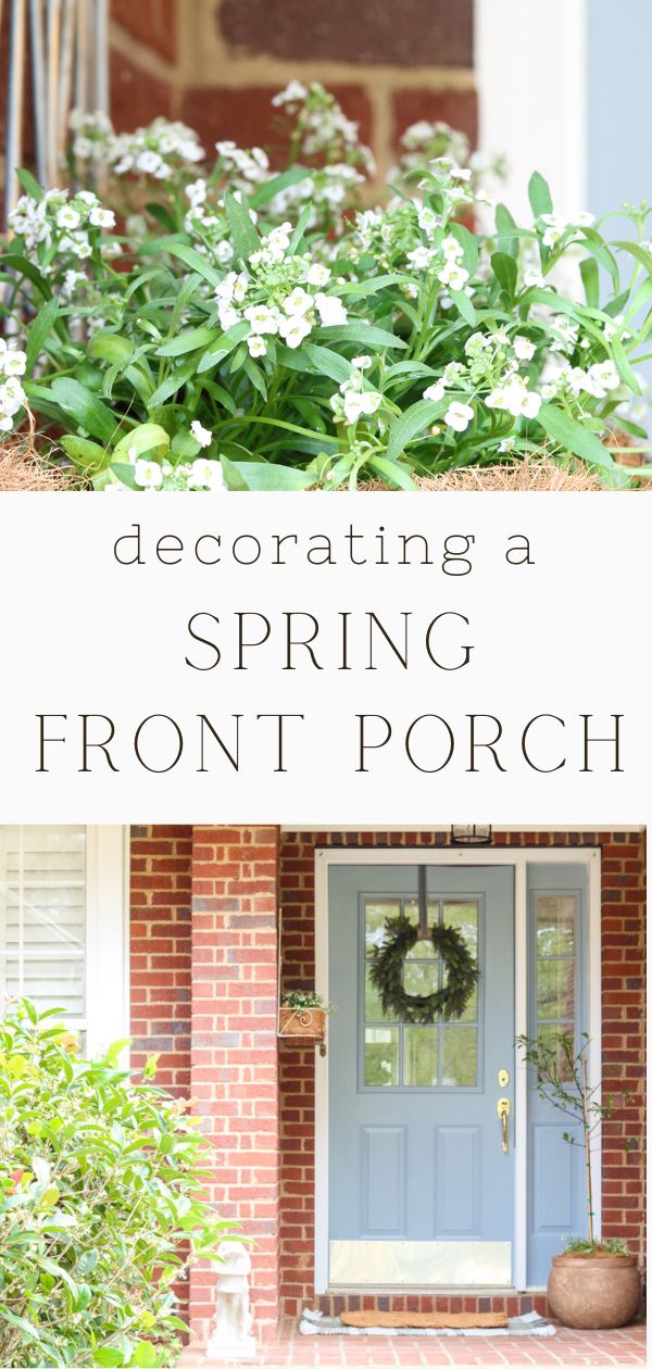Decorating a Front Porch for Spring in a Vintage Aesthetic