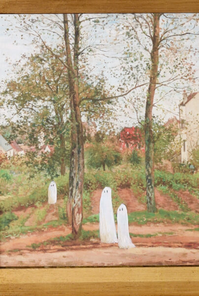 How to Paint a Ghost on a Vintage or Thrifted Painting