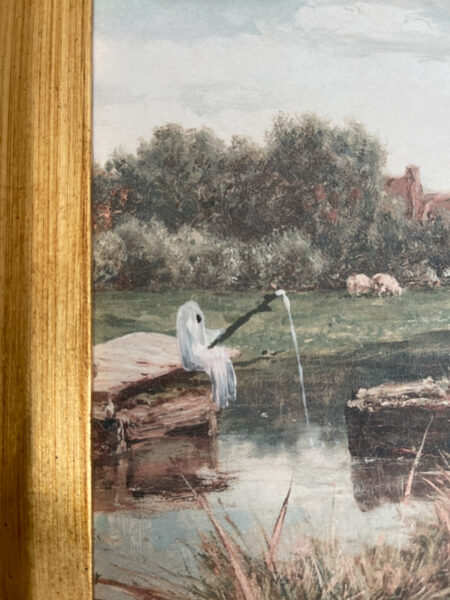How to Paint a Ghost on a Vintage or Thrifted Painting