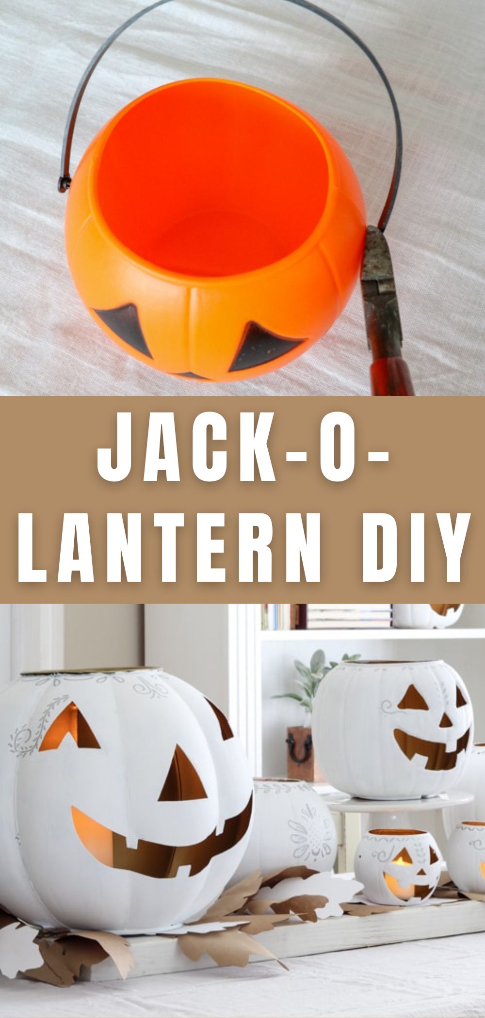DIY Dollar Store Halloween Decoration (Painted Jack o Lanterns)