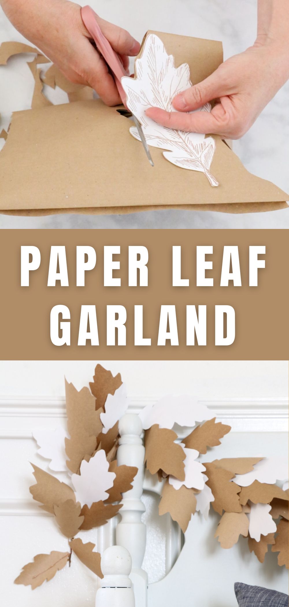 DIY Fall Paper Decoration Leaf Garland LIFE ON SUMMERHILL