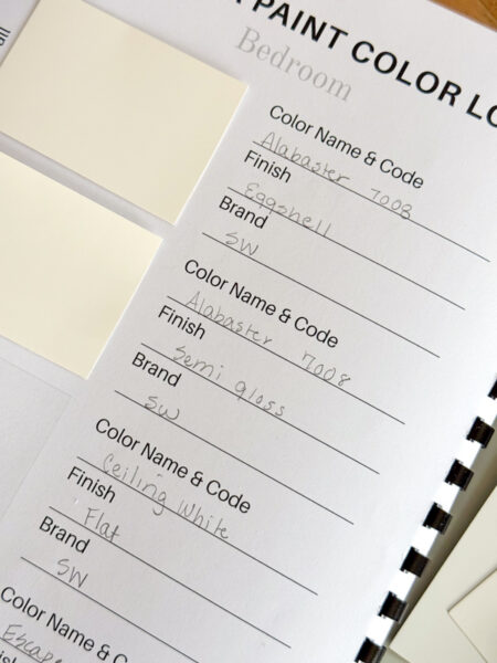 How to Organize Paint Samples (Plus Printable House Paint Tracker!)