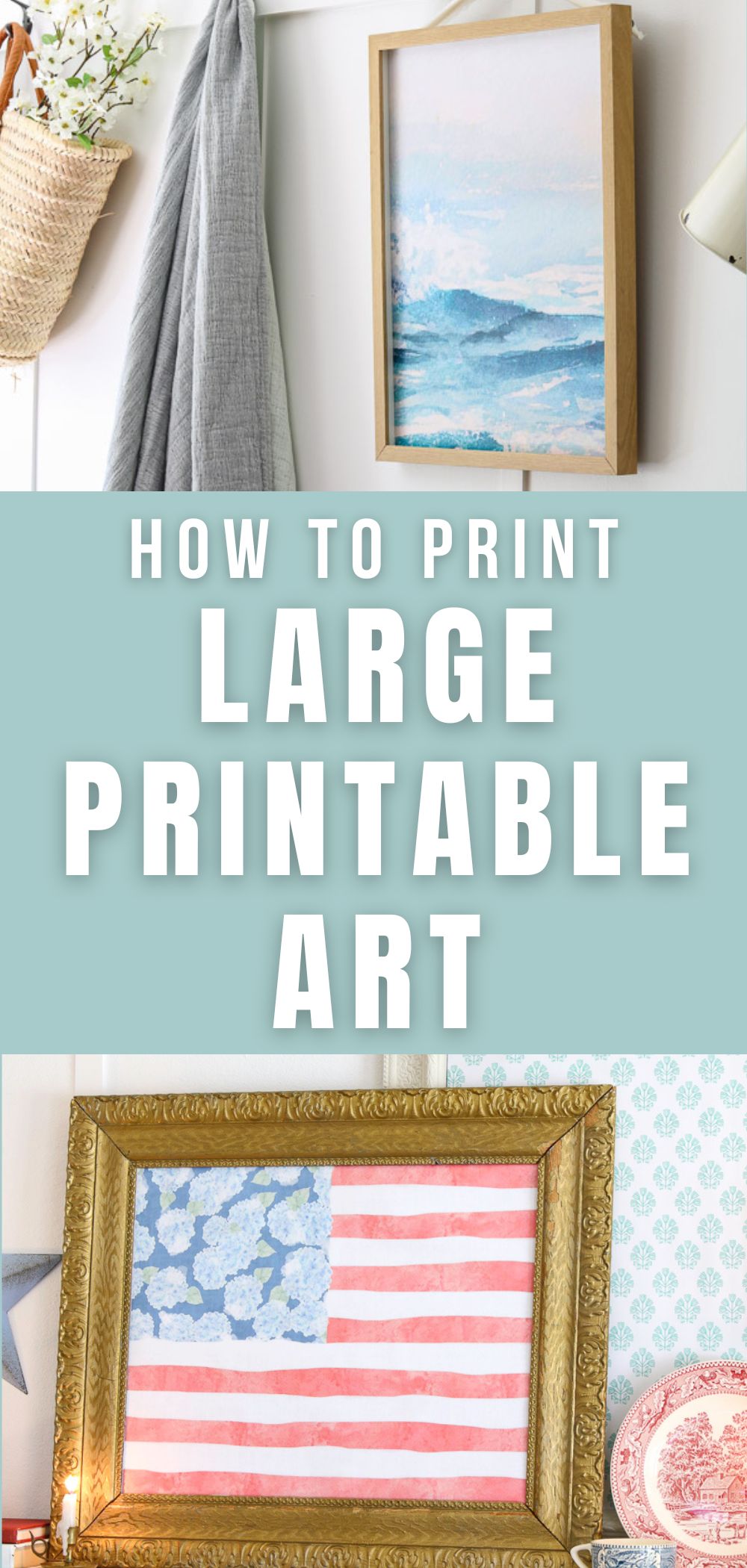 How to Print and Frame Large Printable Art at Home