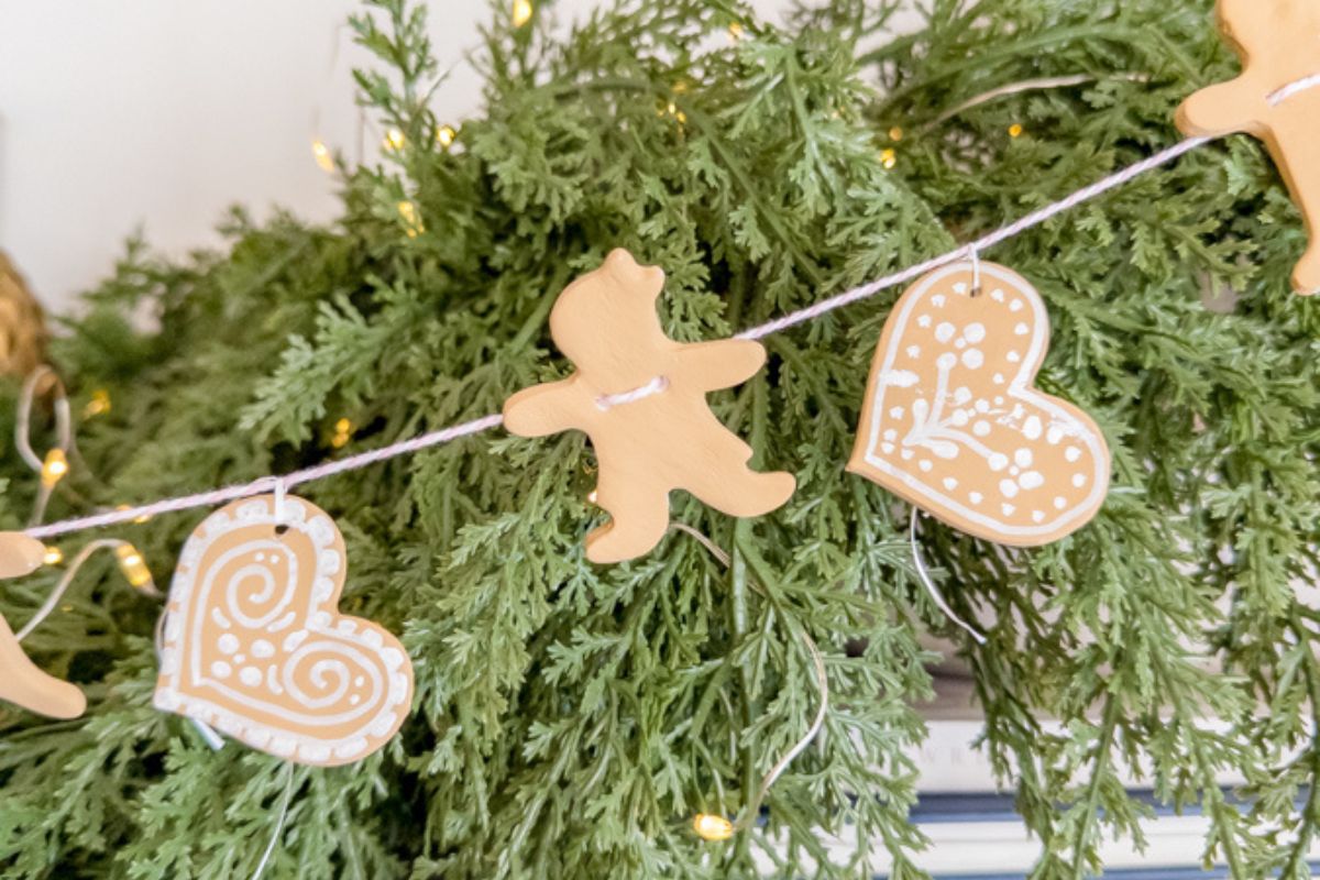 How to Make Air Dry Clay Gingerbread Garland