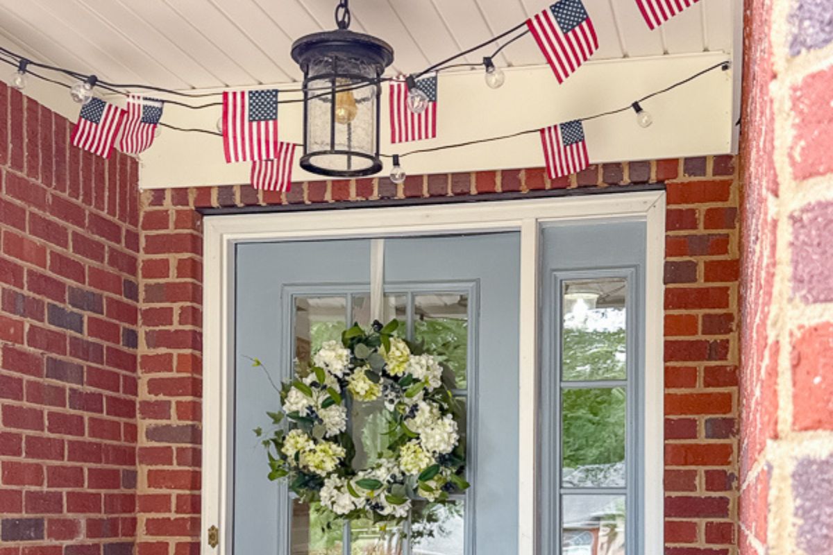 DIY American Flag String Light Garland for Your Porch